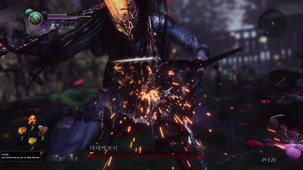 Nioh 2 Remastered : 'Tate Eboshi' NO HIT First Game Play - YouTube