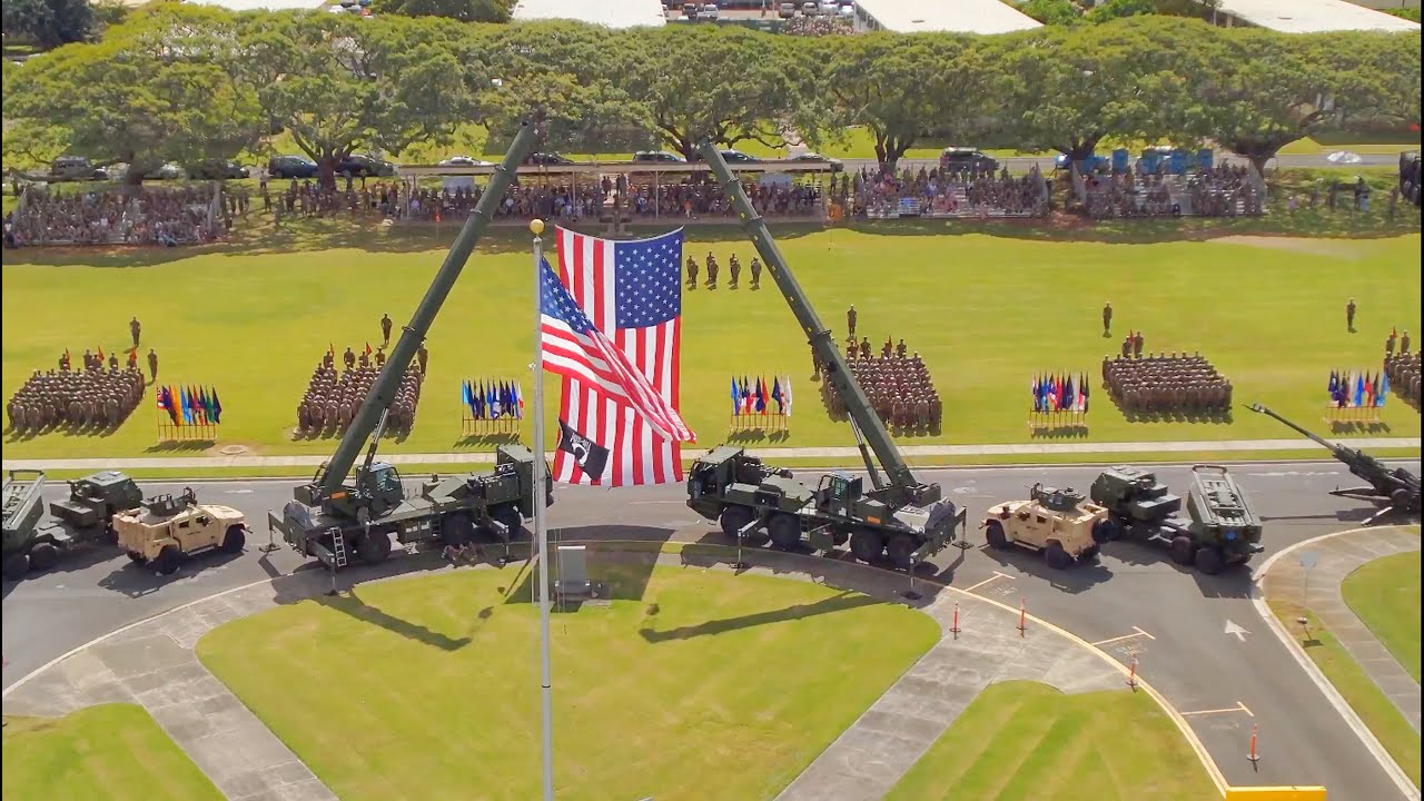 (B-Roll: Drone) 3d Marines redesignates to 3d MLR ceremony - YouTube
