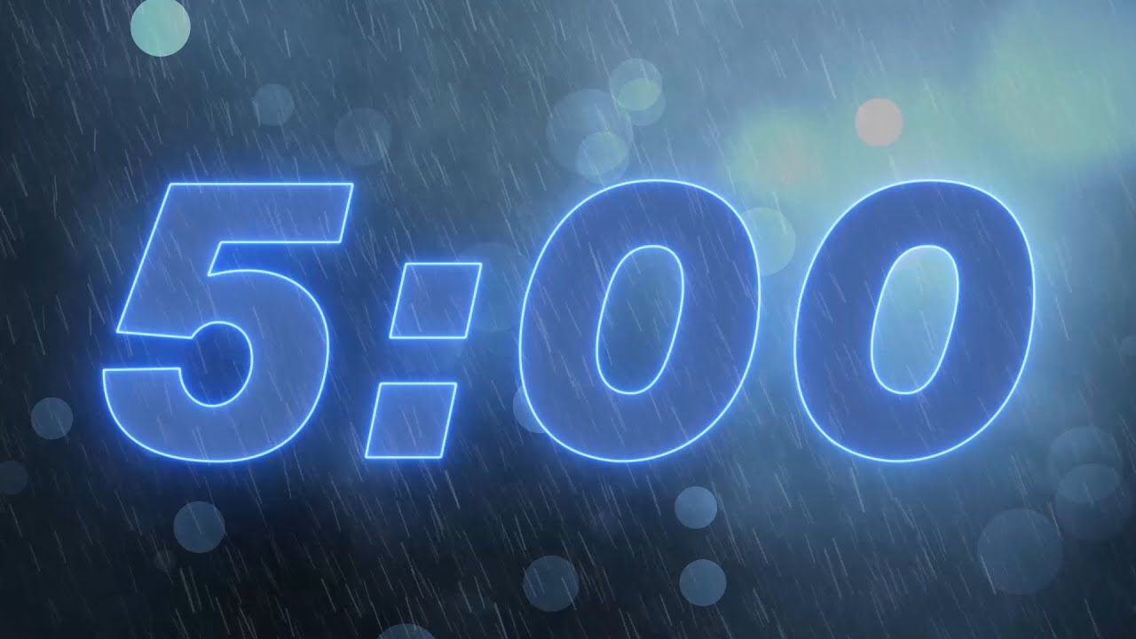 5 Minute RAIN Countdown Timer 🌧️⏳ (4K) - YouTube
