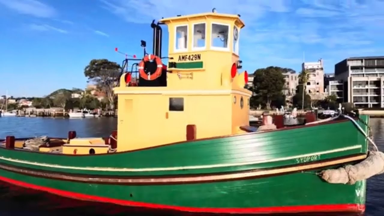 Walkthrough of classic restored wooden tugboat SYDPORT - YouTube