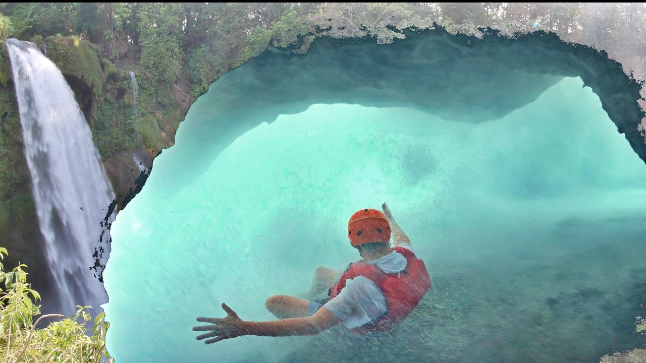 Climbing Beneath a MASSIVE WATERFALL - YouTube