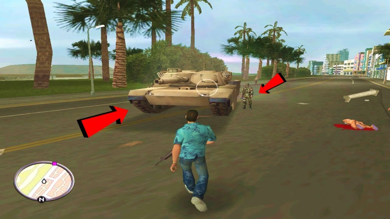 GTA Vice City - (m1 Army tank Fight) Tank Battle in grand theft auto ...