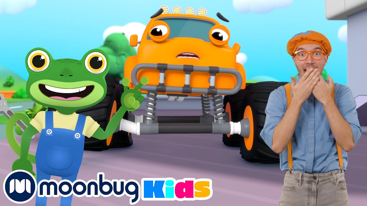 Blippi & Gecko Transportation Song | NEW | Moonbug Kids - YouTube