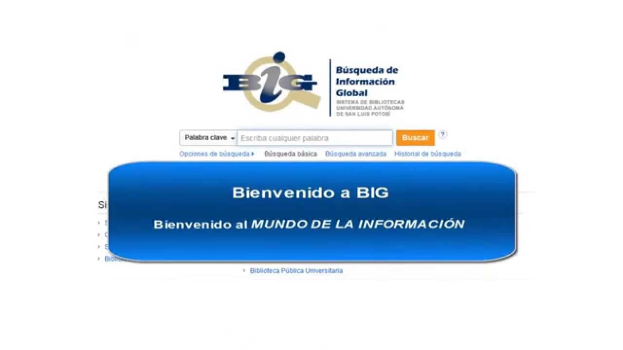 Ingresar a la Búsqueda de Información Global BIG - YouTube