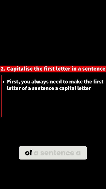 How to Capitalize the First Letter in a Sentence Essential Grammar Rule ...