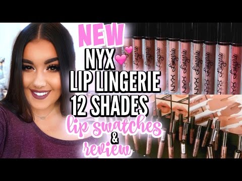 NYX Lip Lingerie Liquid Lipstick 12 NEW SHADES | Lip Swatches, Review + Comparison ♡ Deanna Borocz