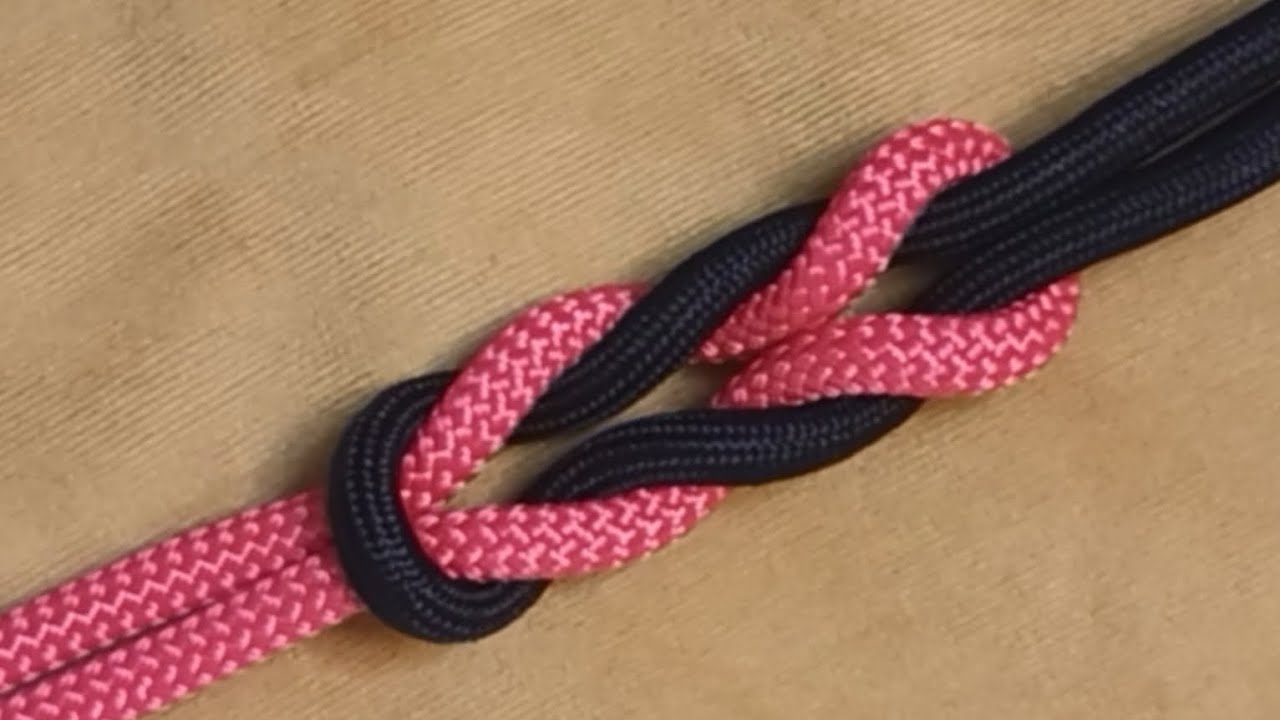 A beautiful knot and a tight connection of the rope - YouTube