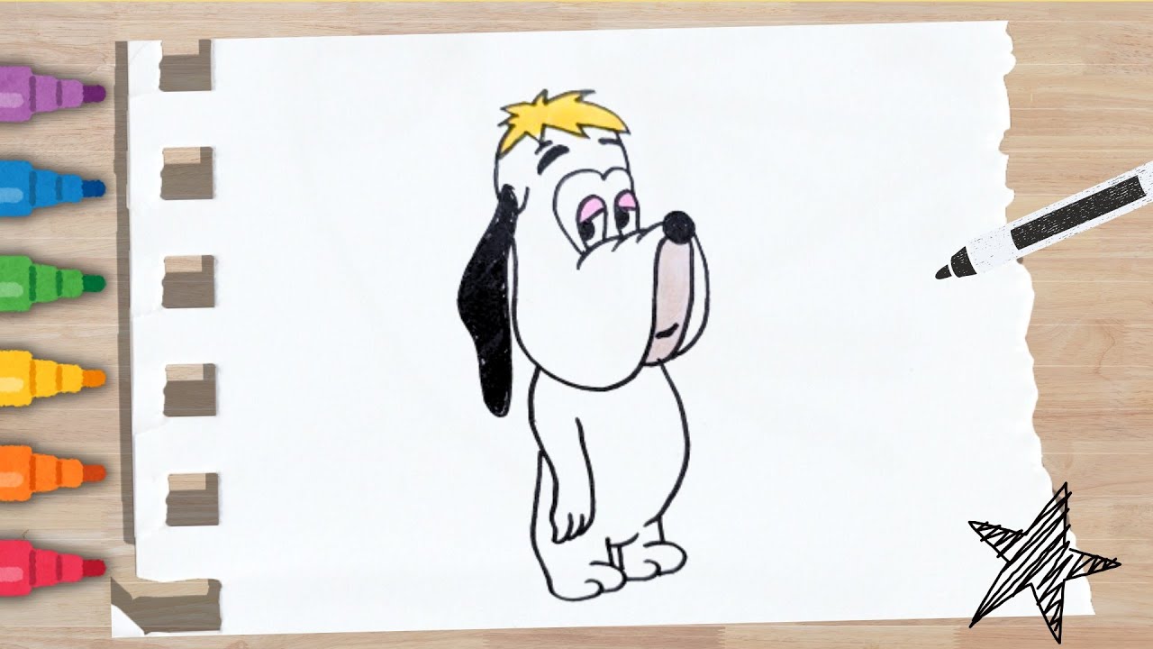 How to Draw Droopy Step by Step || Tom and Jerry - YouTube