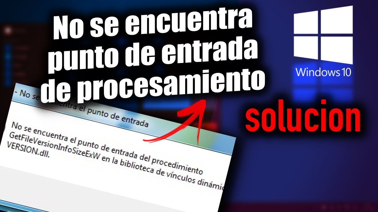 No se encuentra el punto de entrada de procesamiento (SOLUCIÓN ...