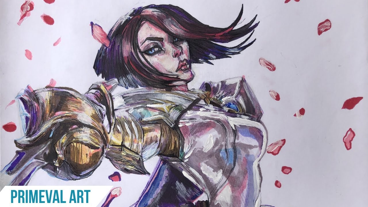 DRAWING FIORA LEAGUE OF LEGENDS!!! - YouTube
