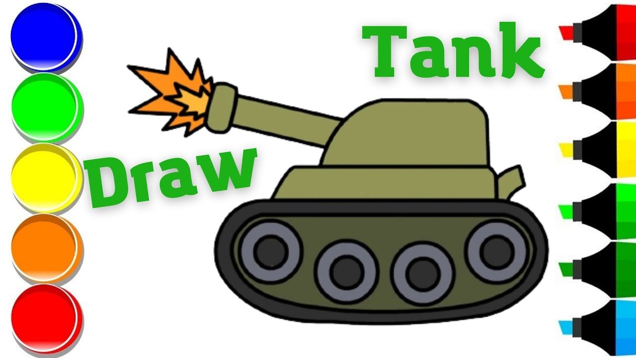Bolalar uchun tankni qanday chizish mumkin | How to simply draw a tank ...