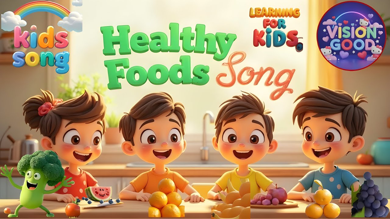 Healthy Foods Song for Kids | Fun & Educational Toddler Music ...
