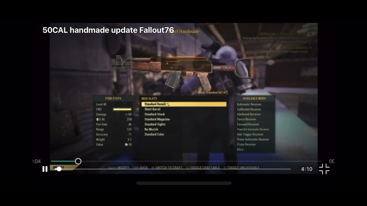 50CAL Handmade Fallout 76 Update RL - YouTube