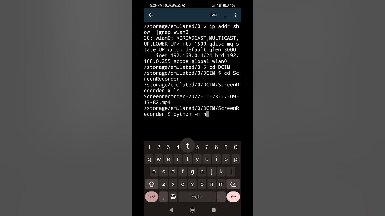 Ejercicio N5 Transferir Archivos Con Python Creando Servidor Web Desde Android A Pc Shorts