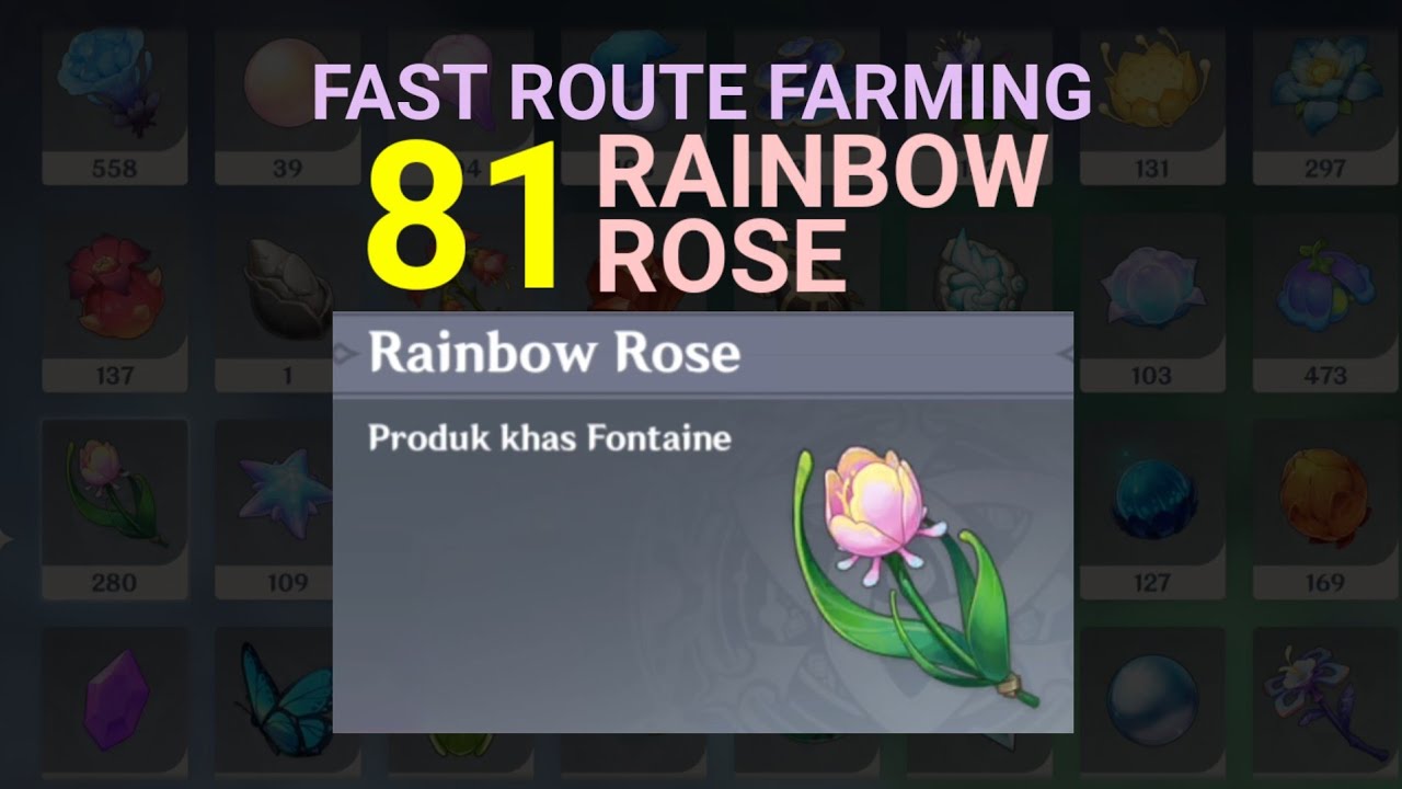 Fast Farming RAINBOW ROSE Genshin Impact - YouTube