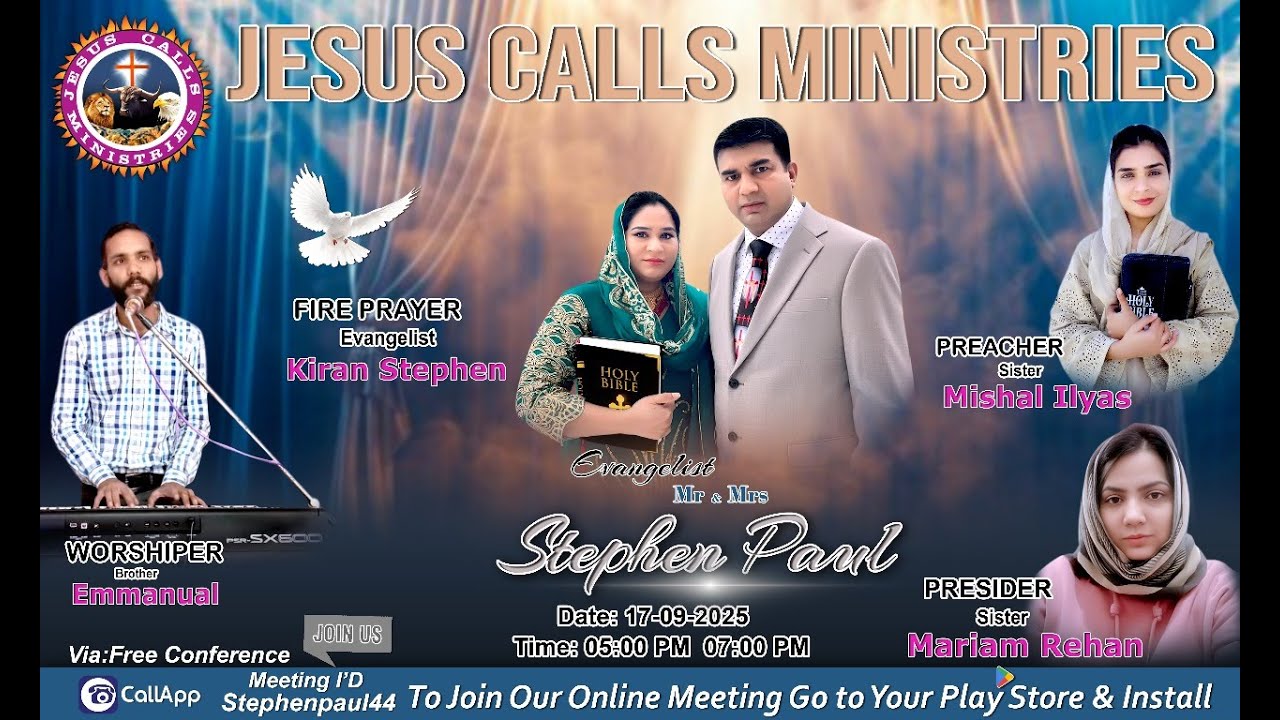 Jesus Calls Ministry (Live Evening Meeting 17-September-2025) Norway ...