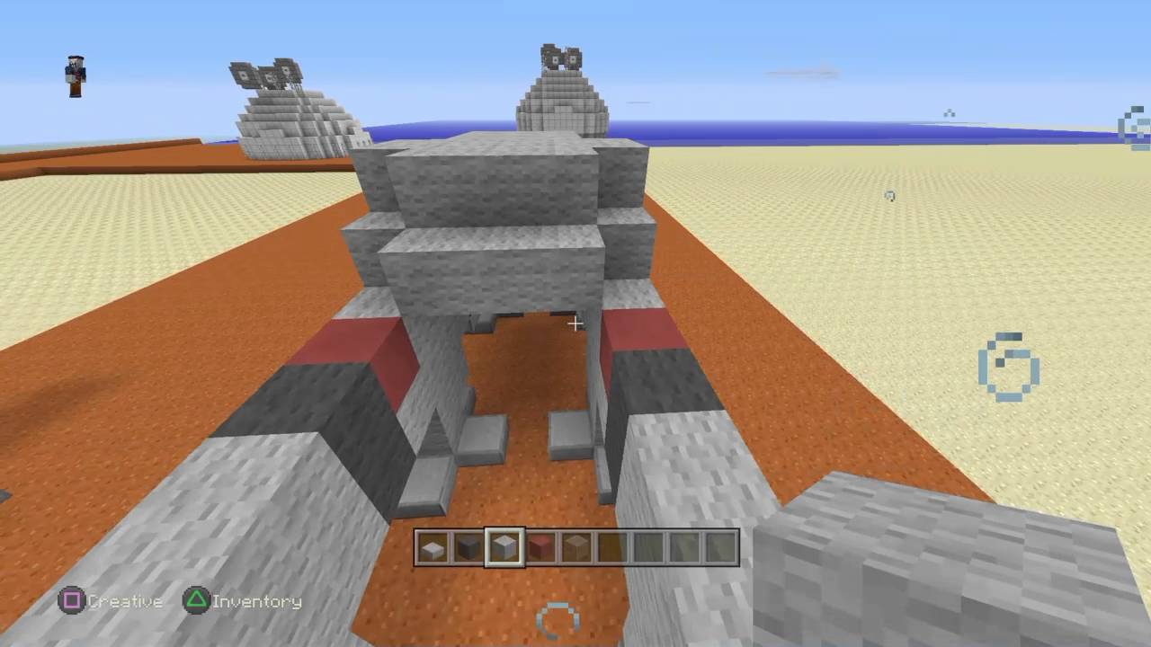 Minecraft Star Wars-how to make a AT-TE Tutorial - YouTube