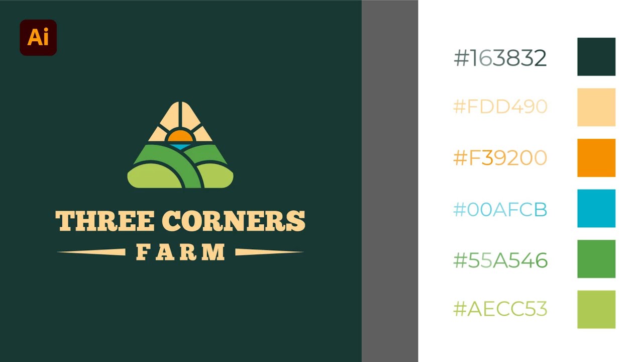 Harvesting Tradition: Three Corner Farm Logo Design in Adobe ...
