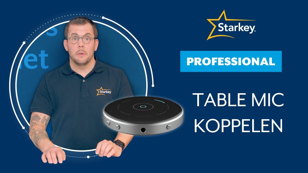 Starkey Table Mic (Tafelmicrofoon) koppelen (voor audiciens). Ook via ...