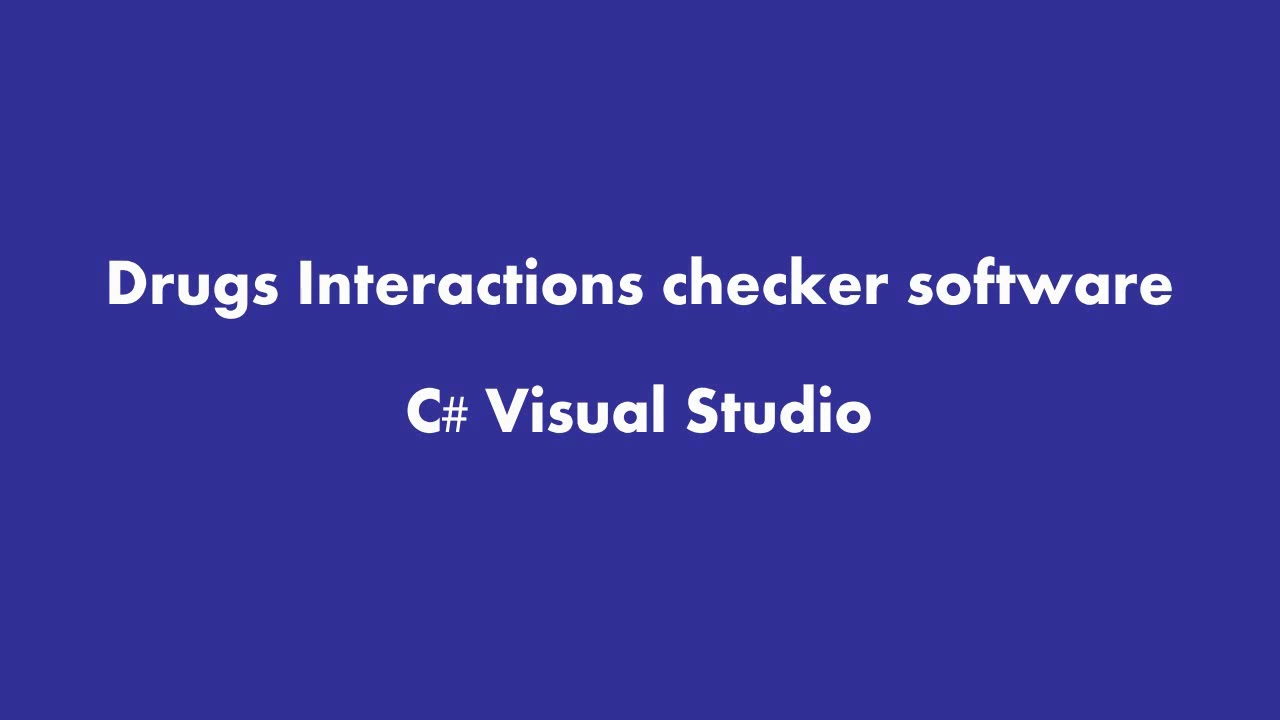 Drugs interactions checker-Software showcase - YouTube