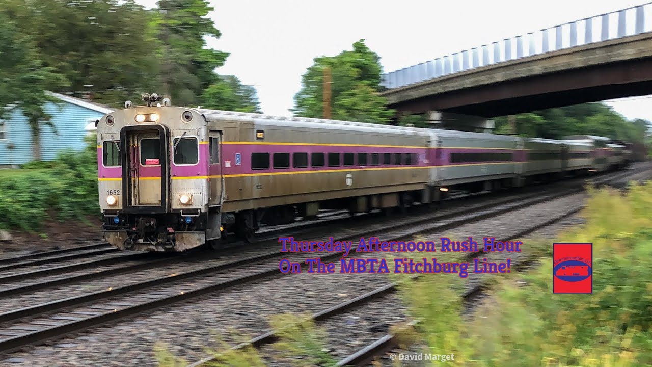 Thursday Afternoon Rush Hour On The MBTA Fitchburg Line! - YouTube