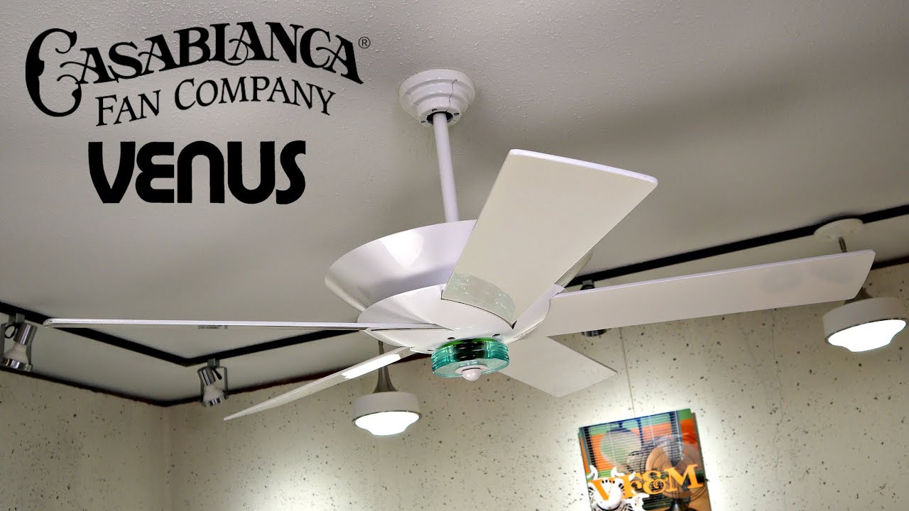 Casablanca Venus Ceiling Fan | White Blade Remake - YouTube