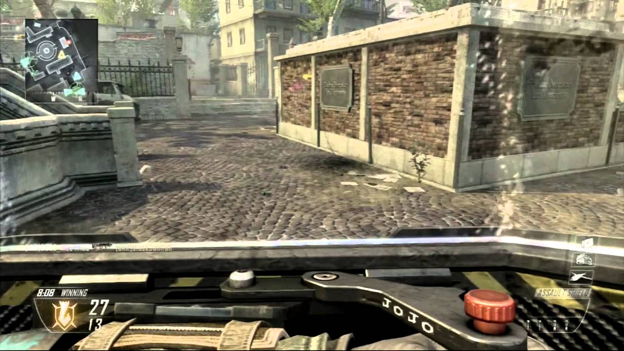 black ops 2: slums with shield - YouTube