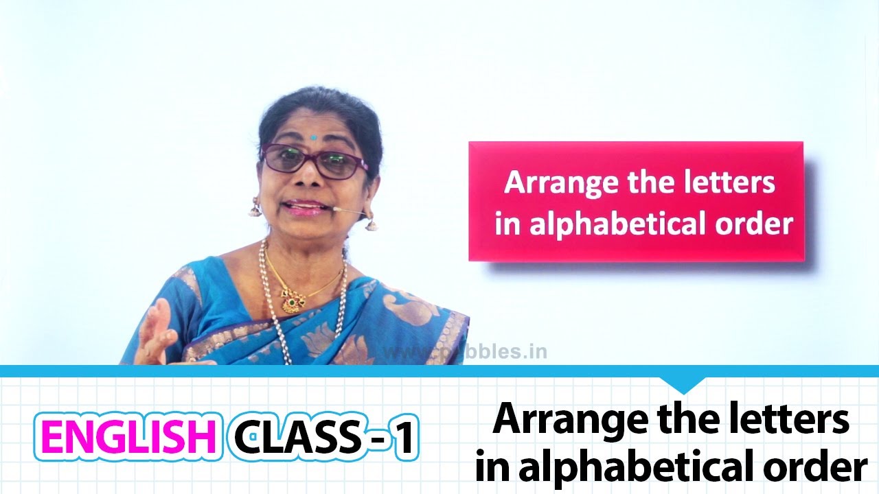Arrange the letters in alphabetical order | ENGLISH CLASS - 1 | Learn ...