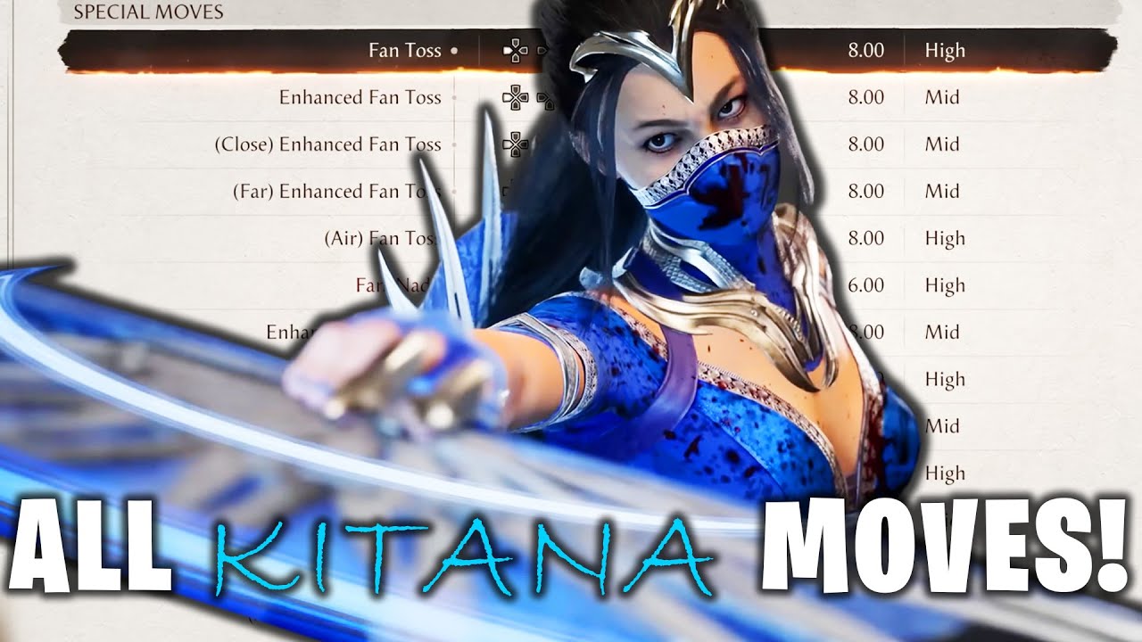 All Basic/Special/Kameo Attacks for Kitana ! | Mortal Kombat 1 - YouTube