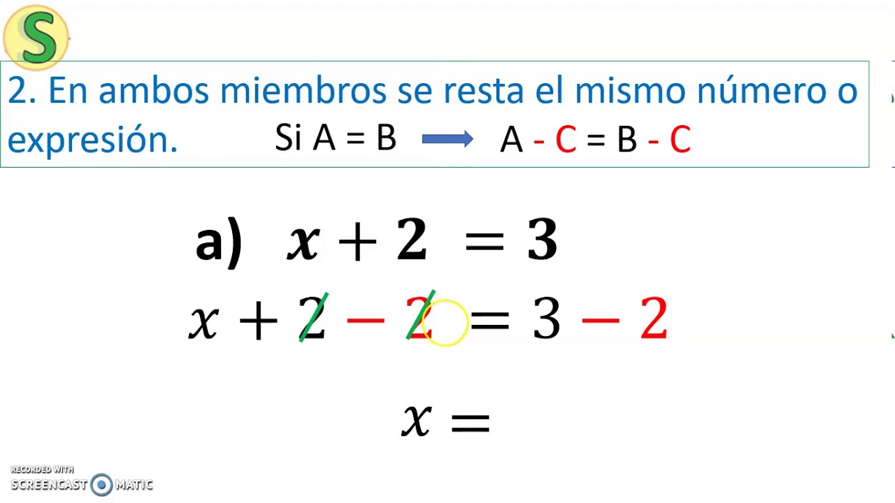 Séptimo_U5_2.4 Solución de ecuaciones aplicando la propiedad 2 de las ...