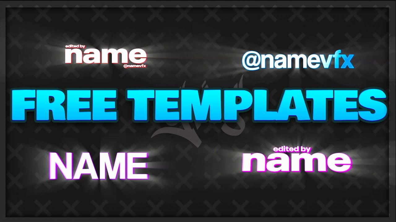 The 4 BEST ''Edited By'' IDENT Templates! *FREE* - YouTube