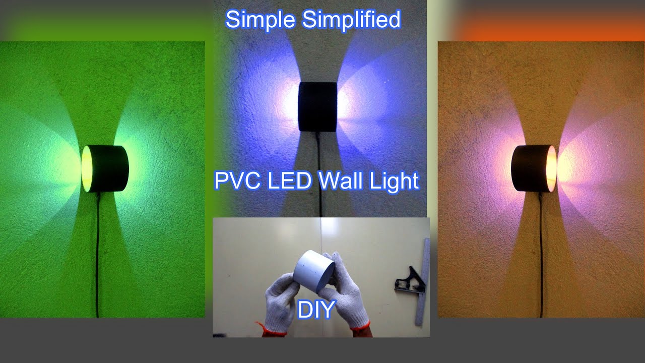 How to make lamp with pvc led light-simplify diy/best ideas for light ...