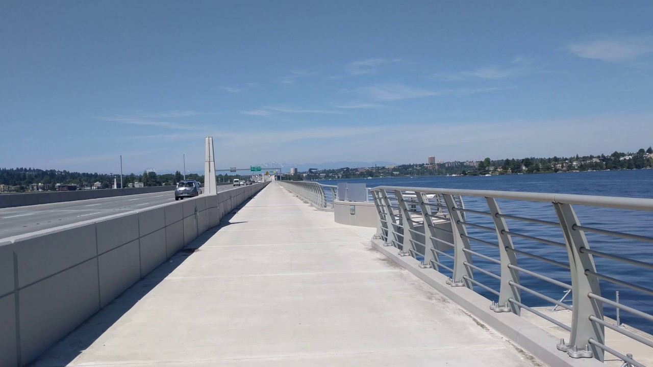 SR-520 bridge mid-span panorama, Seattle, 2017-07-08 - YouTube