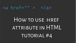 How to use href attribute in HTML || tutorial #4 || in Android