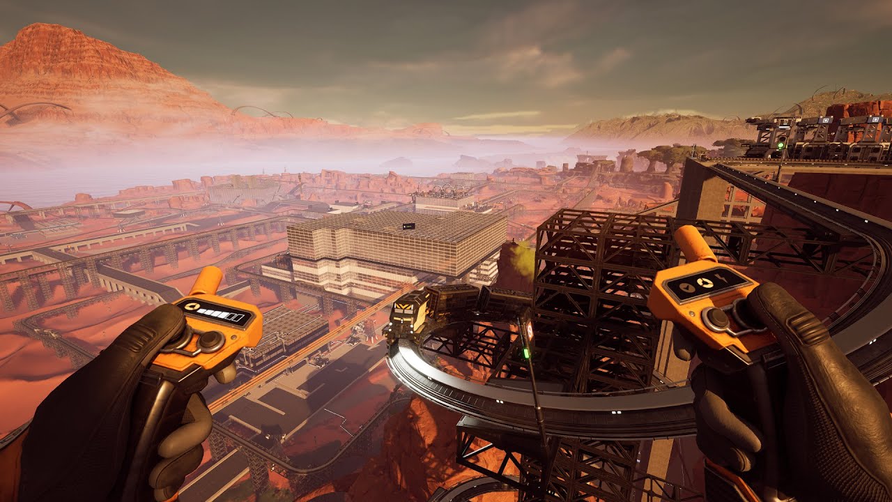 Satisfactory train ring track after first playthrough - YouTube