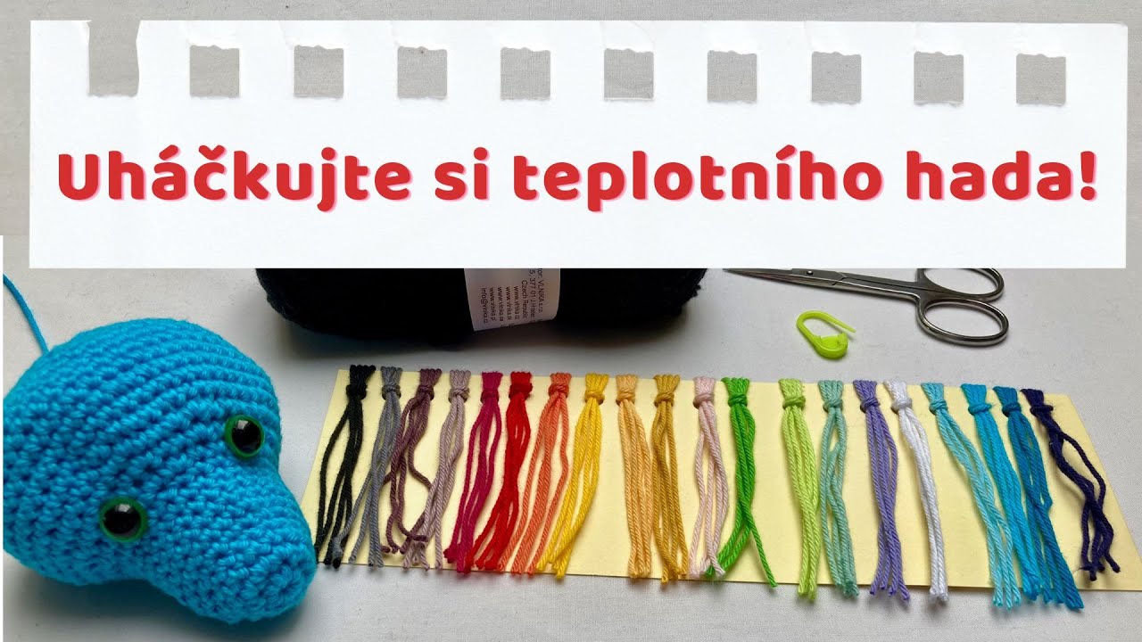 UNIKÁTNÍ ZÁBAVNÝ PROJEKT NA CELÝ ROK Háčkovaný TEPLOTNÍ HAD pro ...