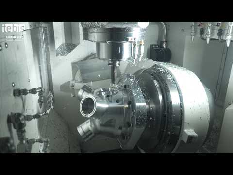 Auf engstem Raum hocheffizient & sicher: Kompressor 5-achsig simultan fertigen | Tebis CNC-Simulator