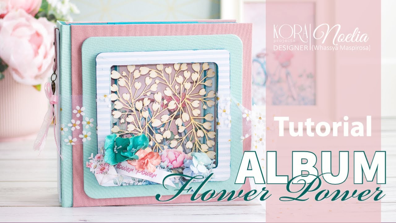 TUTORIAL + KIT de materiales. Álbum floral Flower Power. Boda, Comunión ...