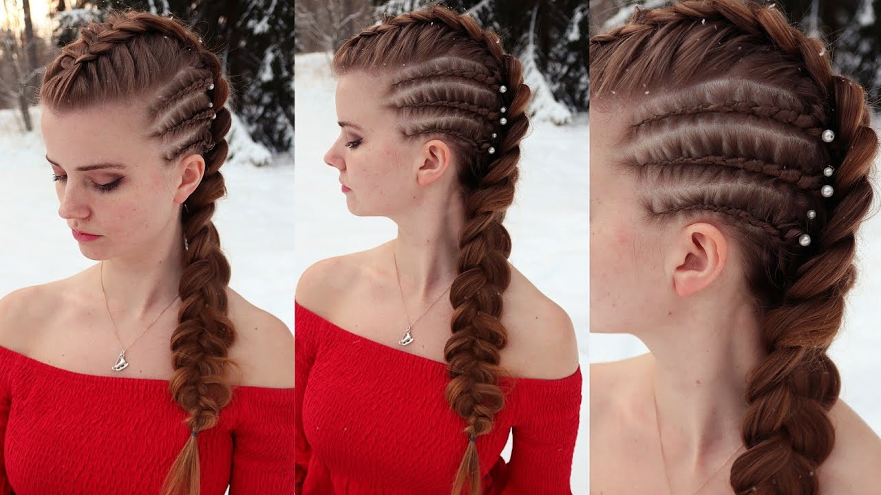 Wrap Around Side Cornrows with Dutch Braid | Hairstyles for Long Hair - YouTube