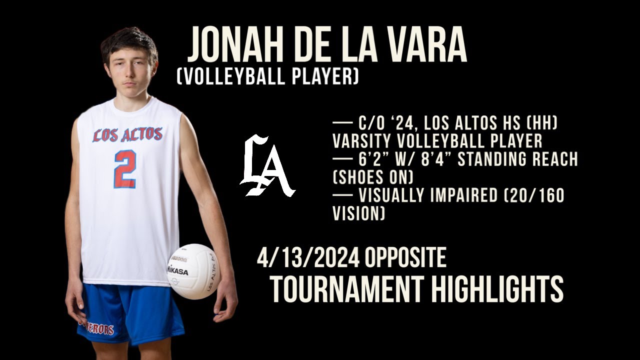 4/13/2024 Jonah De La Vara Opposite Tournament Highlights - YouTube