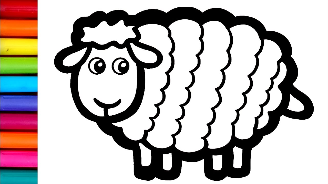 Sheep Drawing | How to Draw Colorful Sheep || Animals Drawing 🐑 🐏 - YouTube