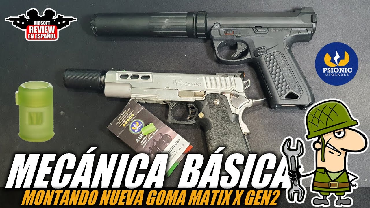 MECÁNICA BÁSICA AIRSOFT 🔧 - Cambiando Goma Matrix Gen II en mis ...