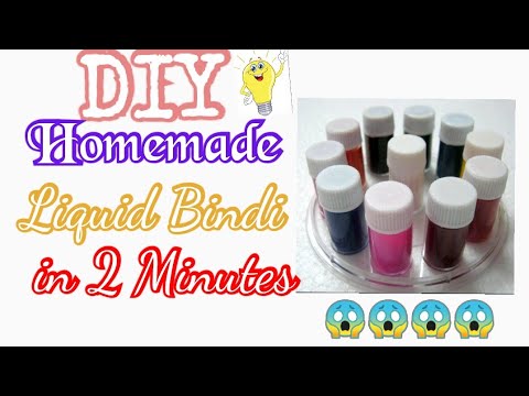 how to make a liquid bindi 😱at home within 2 minutes..😱😱😱 - YouTube