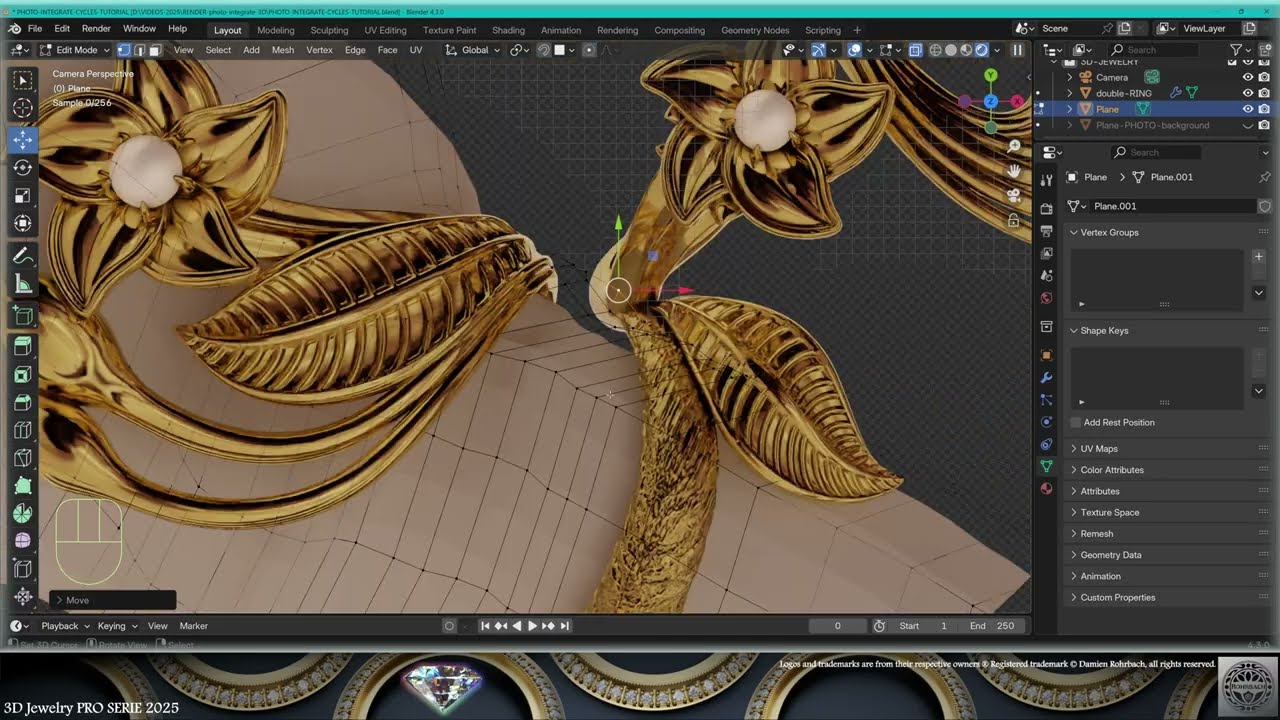 3D Jewelry Photography Integration masterclass tutorial Blender CYCLES ...