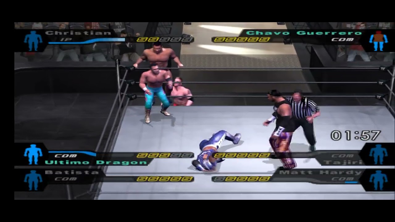 HERE Comes the pain SIX MEN TAG (Christian,Dragon,Batista vs Hardy ...