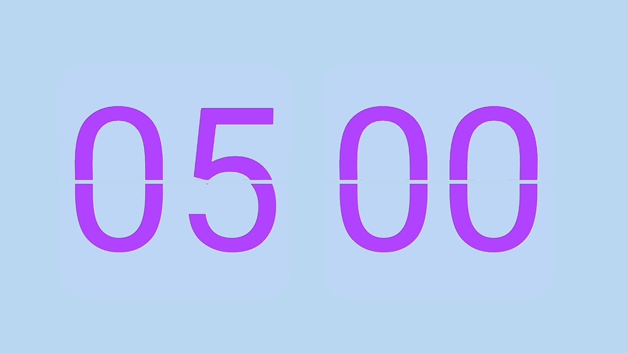 5 Minutes Countdown Timer with Ticking Sound #5minutes #countdowntimer ...