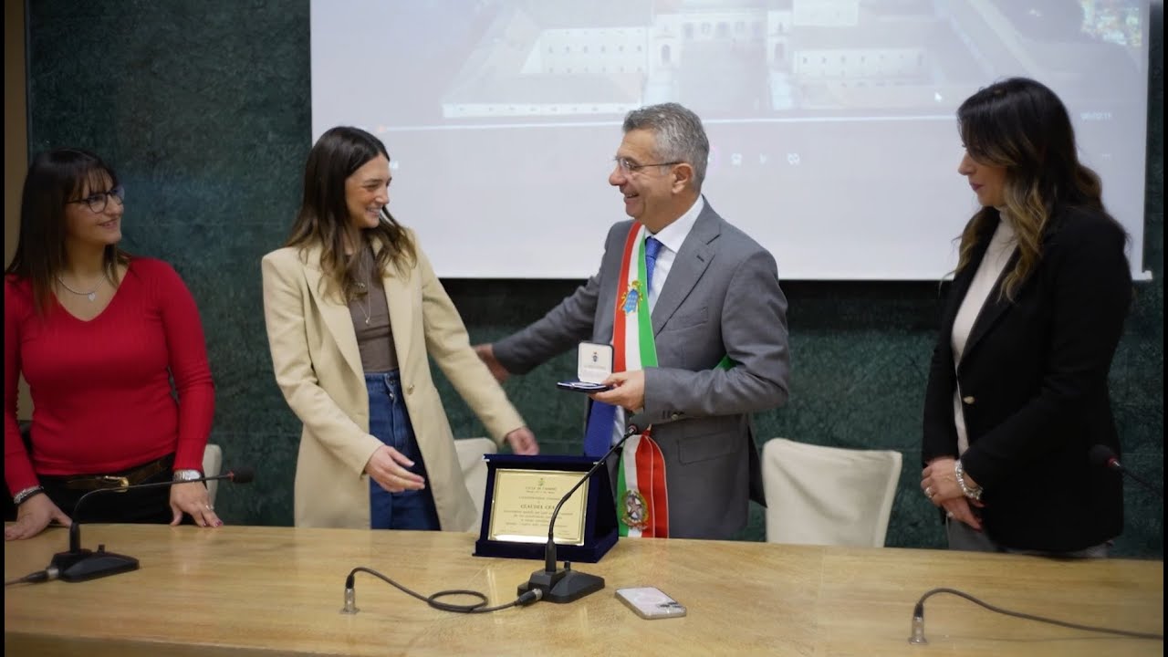 CASSINO: Premio alla ricercatrice Claudia Cea del 26-12-024 - YouTube