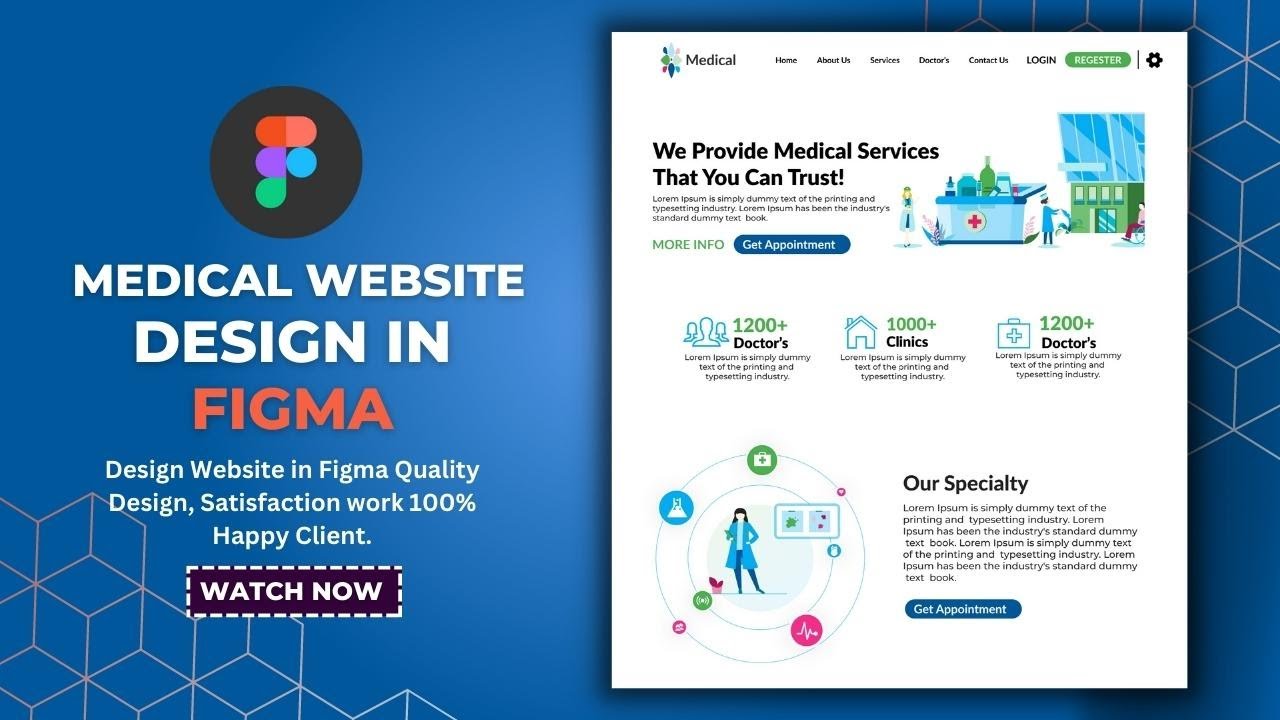 Design a Medical Clinic Website in Figma Easy Step By Step II Design in ...