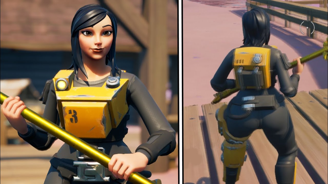 Fortnite - *LEAKED* MACHINIST MINA SKIN GAMEPLAY! (Machinist Mina STW ...