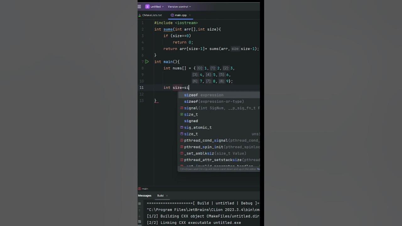 C Calculator Sum Of Array Elements Programming Coding Codelife Youtube